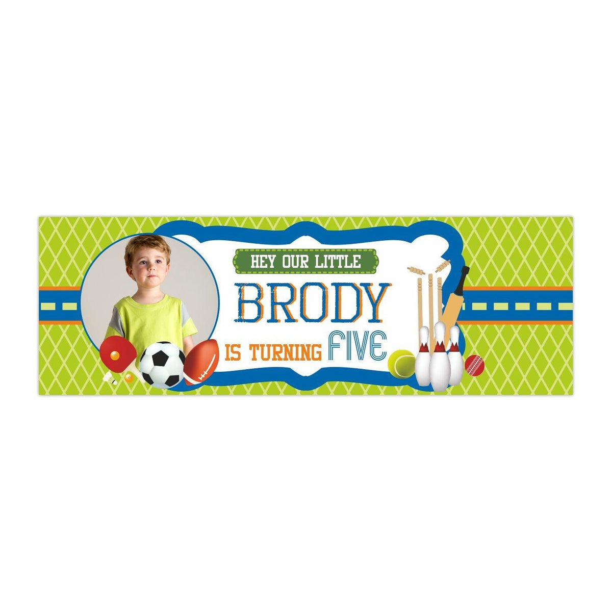 Personalized Sports Birthday Banner 36in – PRETTY UR PARTY