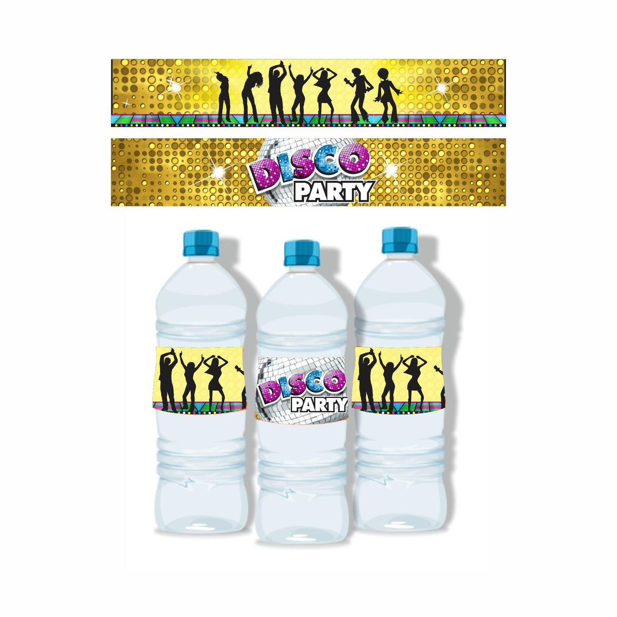 Disco Party Theme Water Bottle Labels – PRETTY UR PARTY