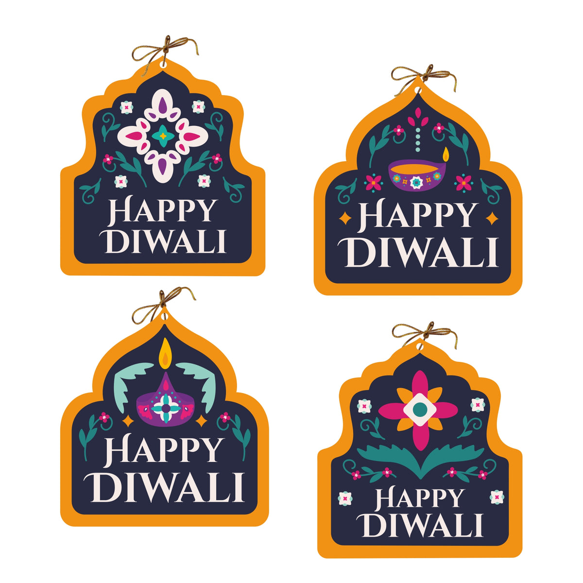Colourful Diwali Gift Tags - Festive tags for hampers – PRETTY UR PARTY