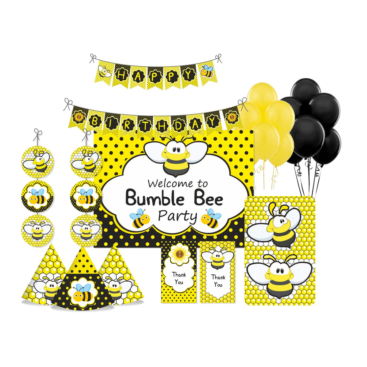Bumble Bee Theme Party Package | Ready-to-Use Decor Sets – PRETTY UR PARTY