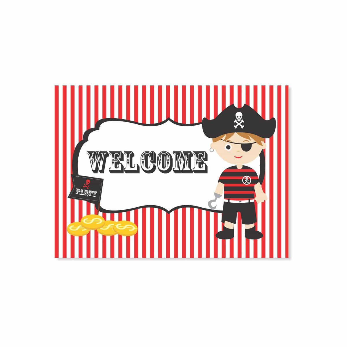 Pirate Party Theme Entrance Banner | Pirate Party Door Sign – PRETTY UR ...