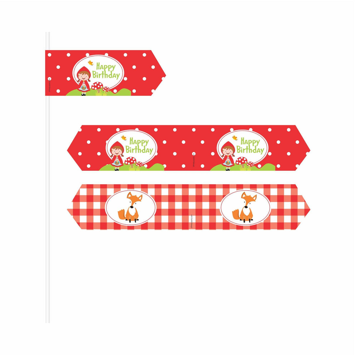 Little Red Riding Hood Theme Drink Straws |Little Red Riding Hood Party ...