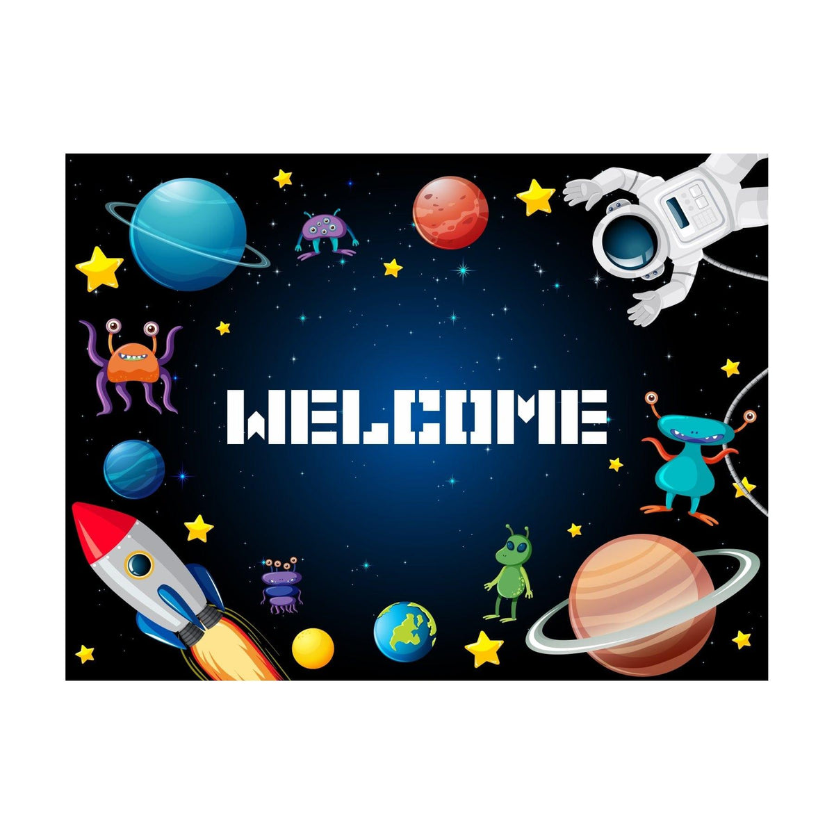 Space party Welcome Board | Space theme Entrance Sign – PRETTY UR PARTY