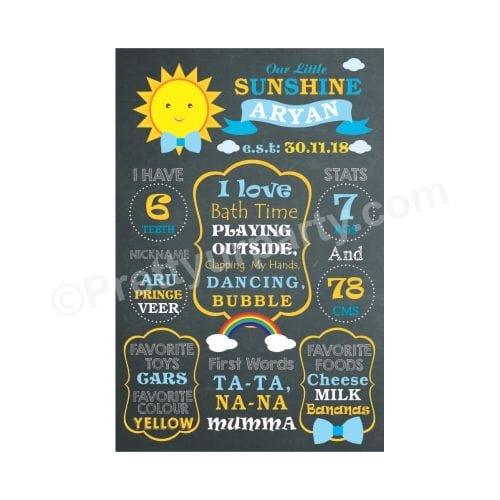Sunshine Theme Chalkboard Poster – PRETTY UR PARTY