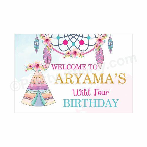 Boho Theme Welcome Sign | Boho Party Entrance Board /Poster – PRETTY UR ...