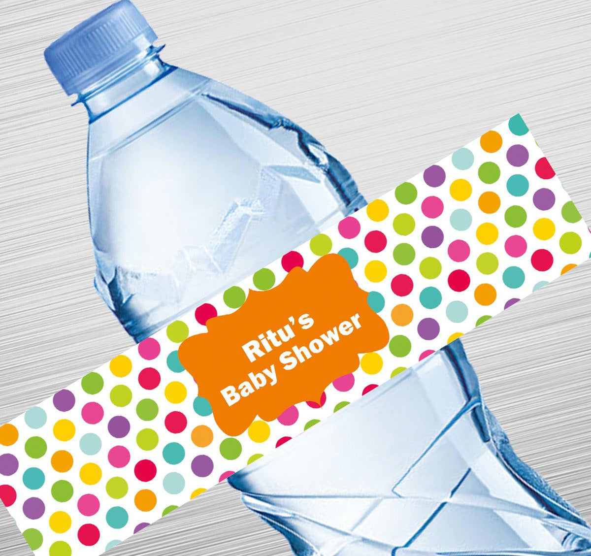 Colourful Polka Dot Water Label – PRETTY UR PARTY