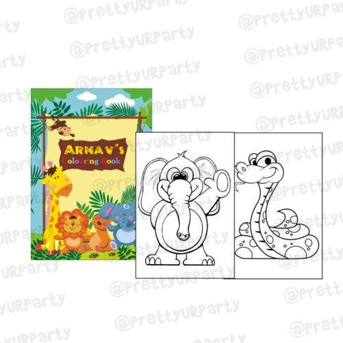 jungle theme coloring book