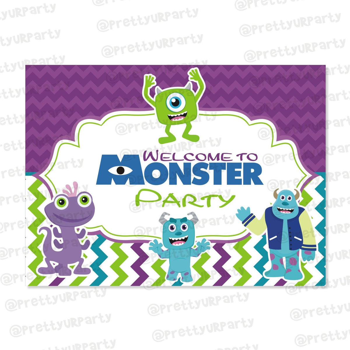 Monsters Inc. Theme Welcome Sign | Party Entrance Board /Poster ...