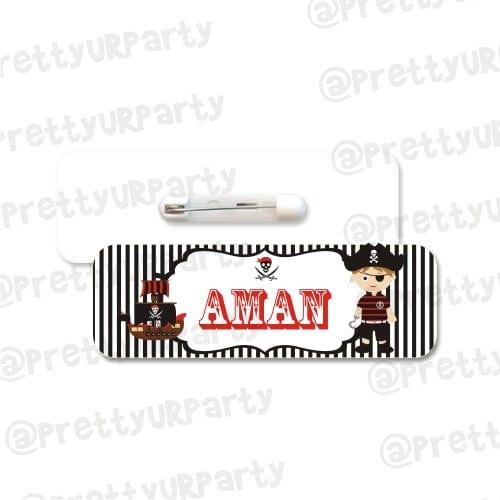 Pirate Theme Badge / Name Tag – PRETTY UR PARTY
