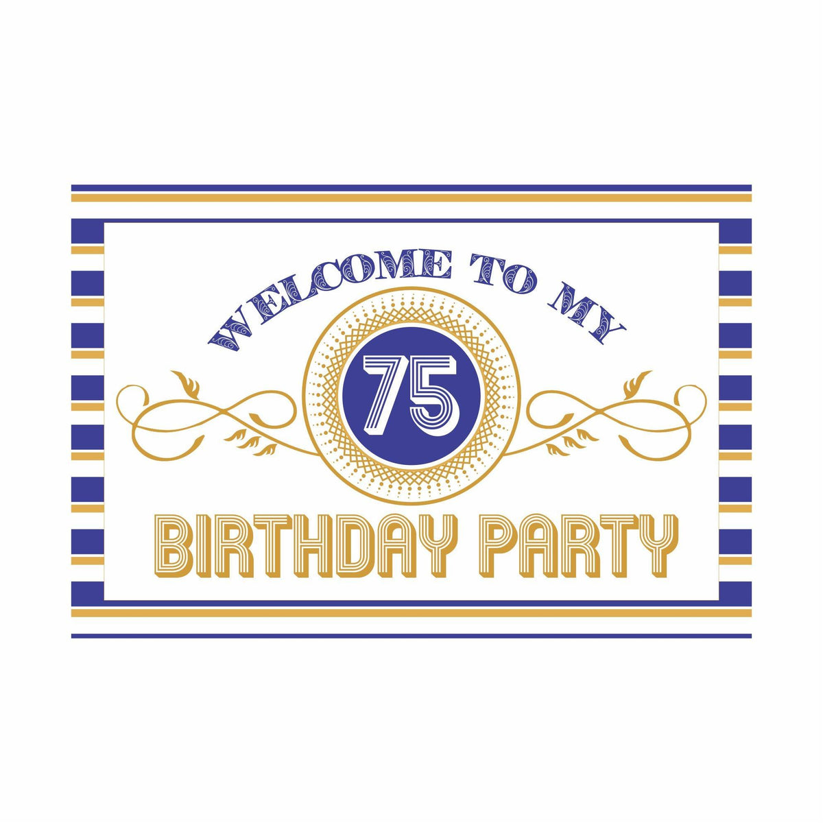 75th Birthday Entrance Banner | 75th Birthday Sign – PRETTY UR PARTY