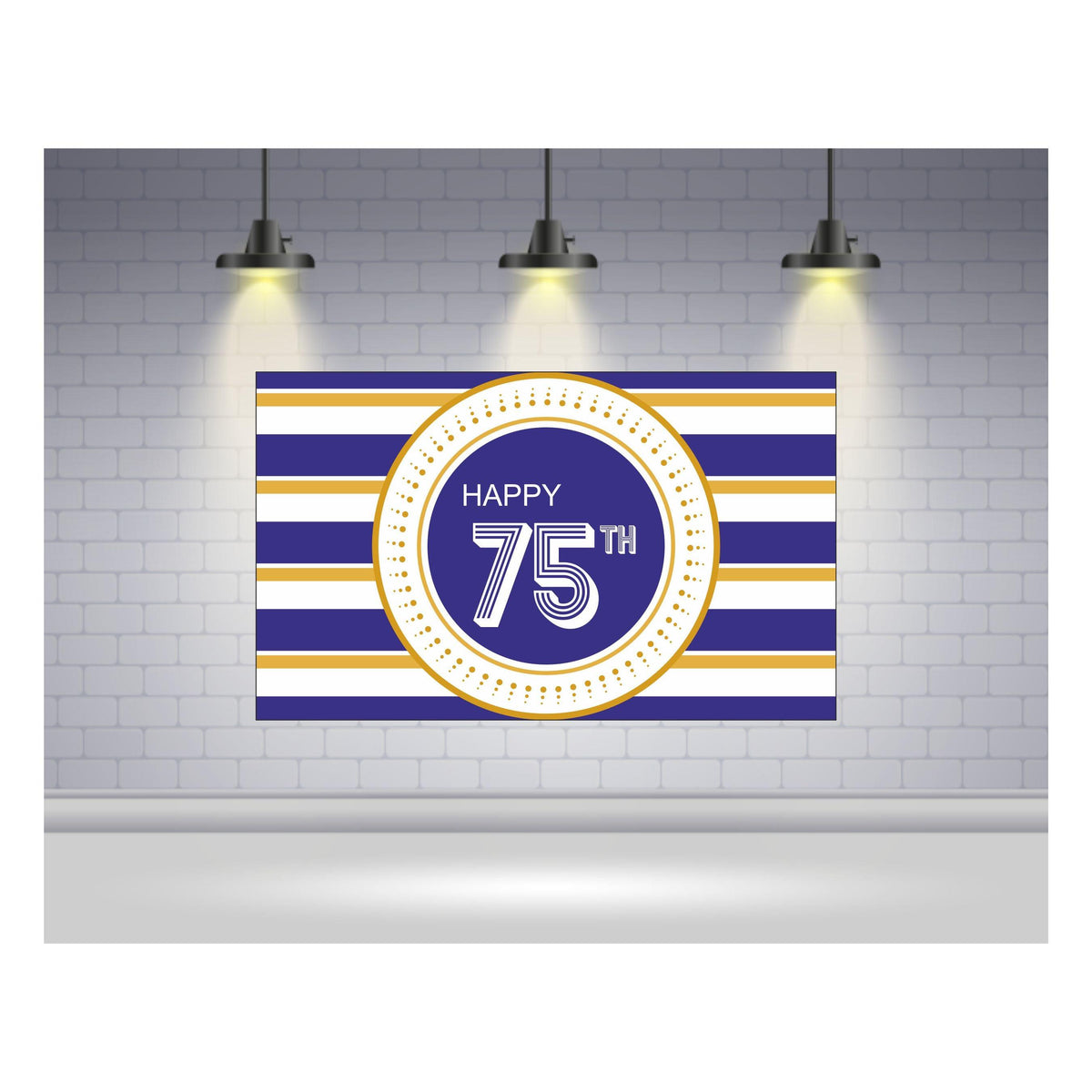 75th Birthday Theme Backdrop – PRETTY UR PARTY