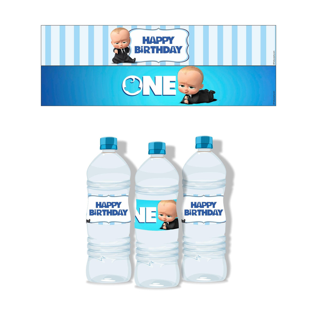 Boss Baby Theme Water Bottle Labels – PRETTY UR PARTY