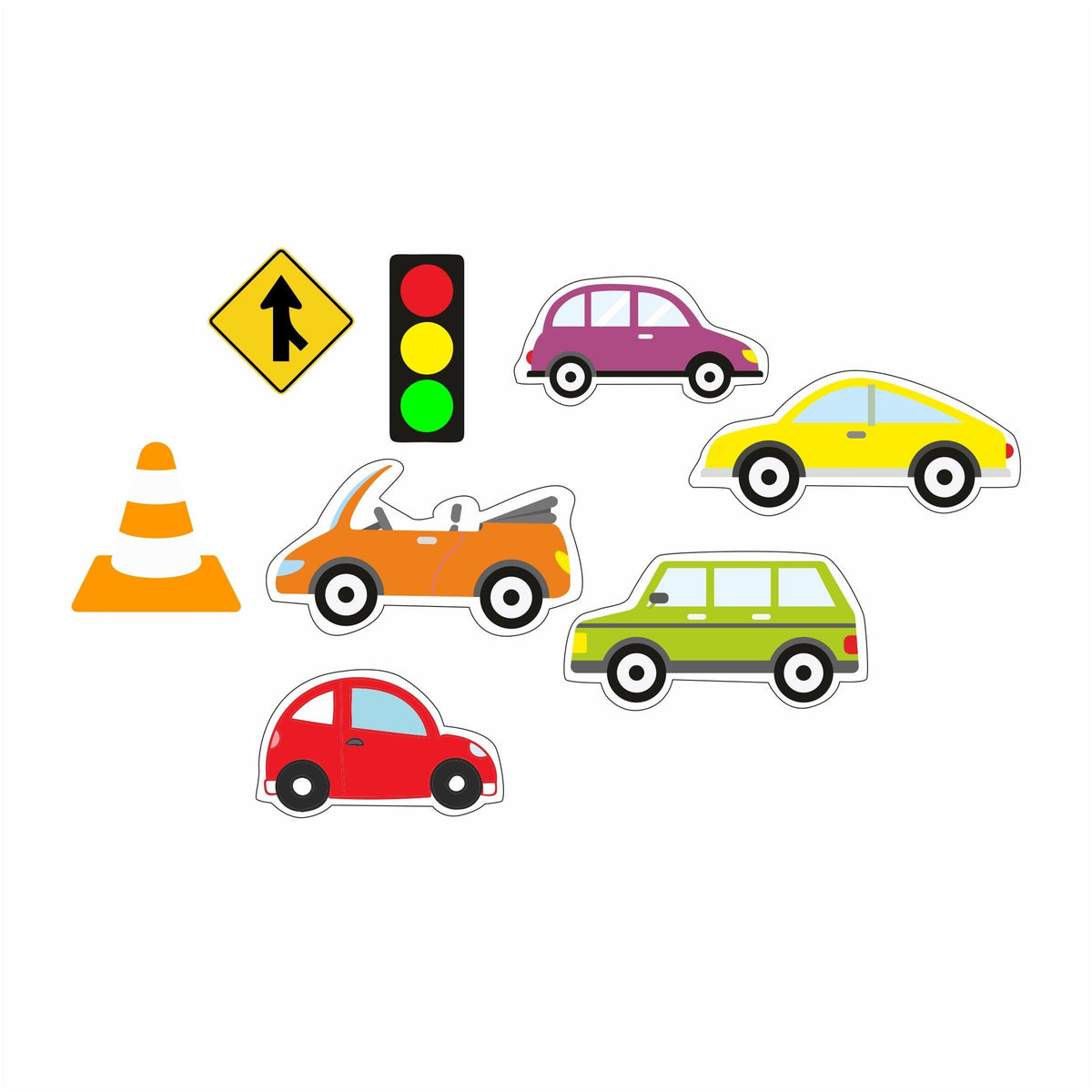 Colorful Cars Theme Cutouts – PRETTY UR PARTY