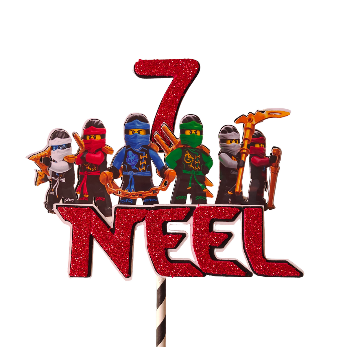 Personalised Ninjago Cake Topper – PRETTY UR PARTY