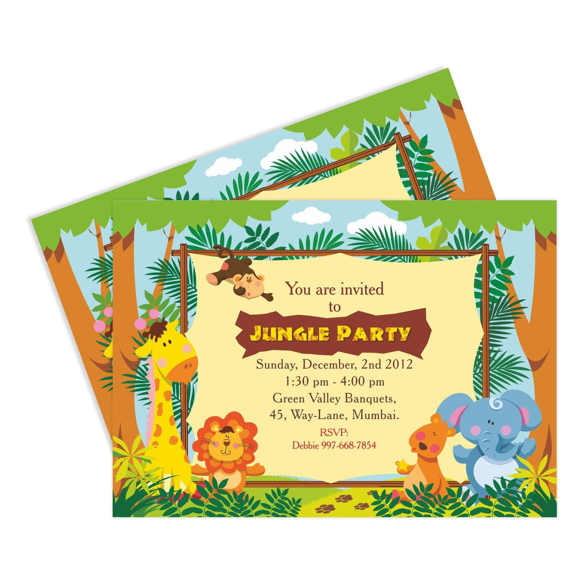 Jungle Theme Invitations | Jungle Invites – PRETTY UR PARTY