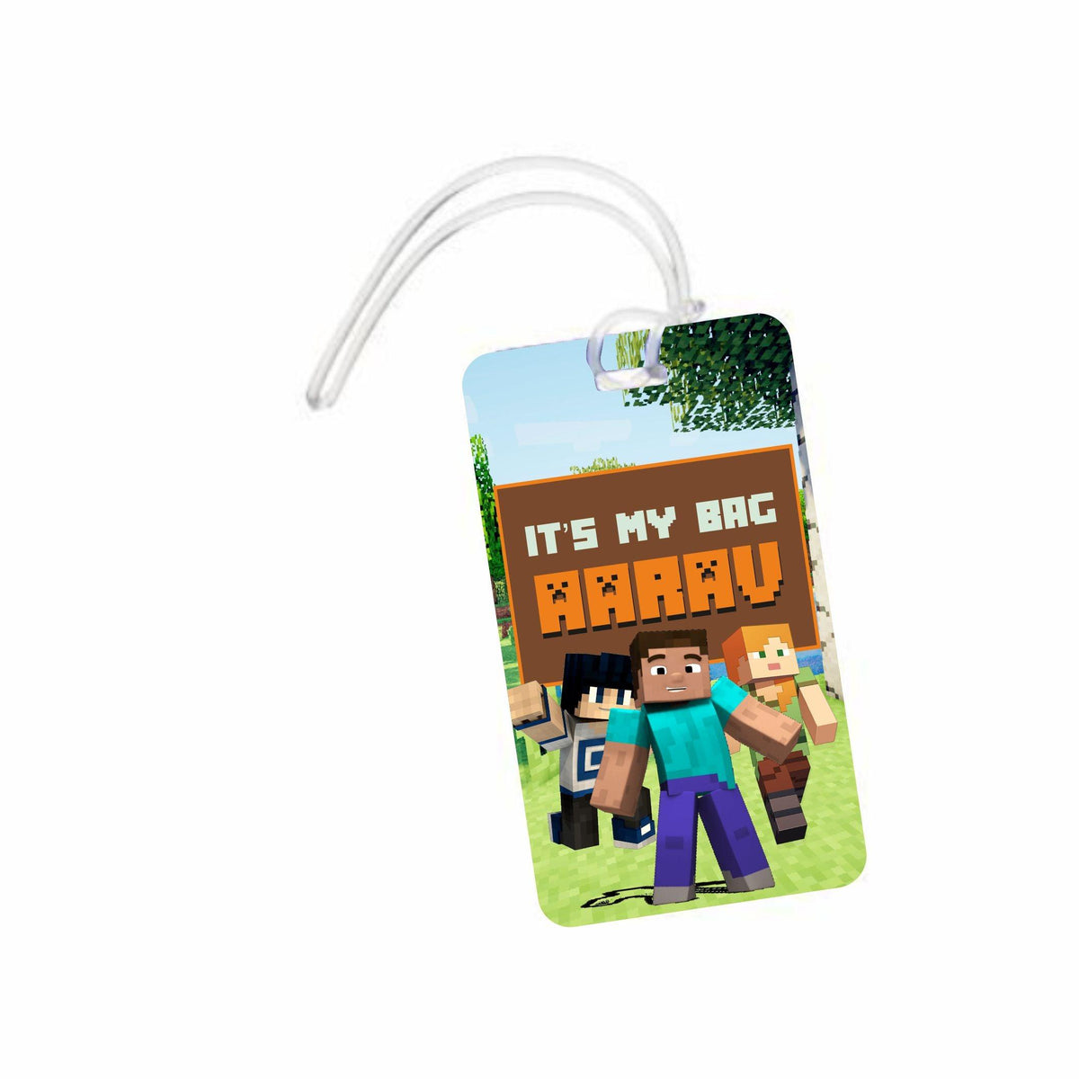 Minecraft Theme Luggage Tag – PRETTY UR PARTY