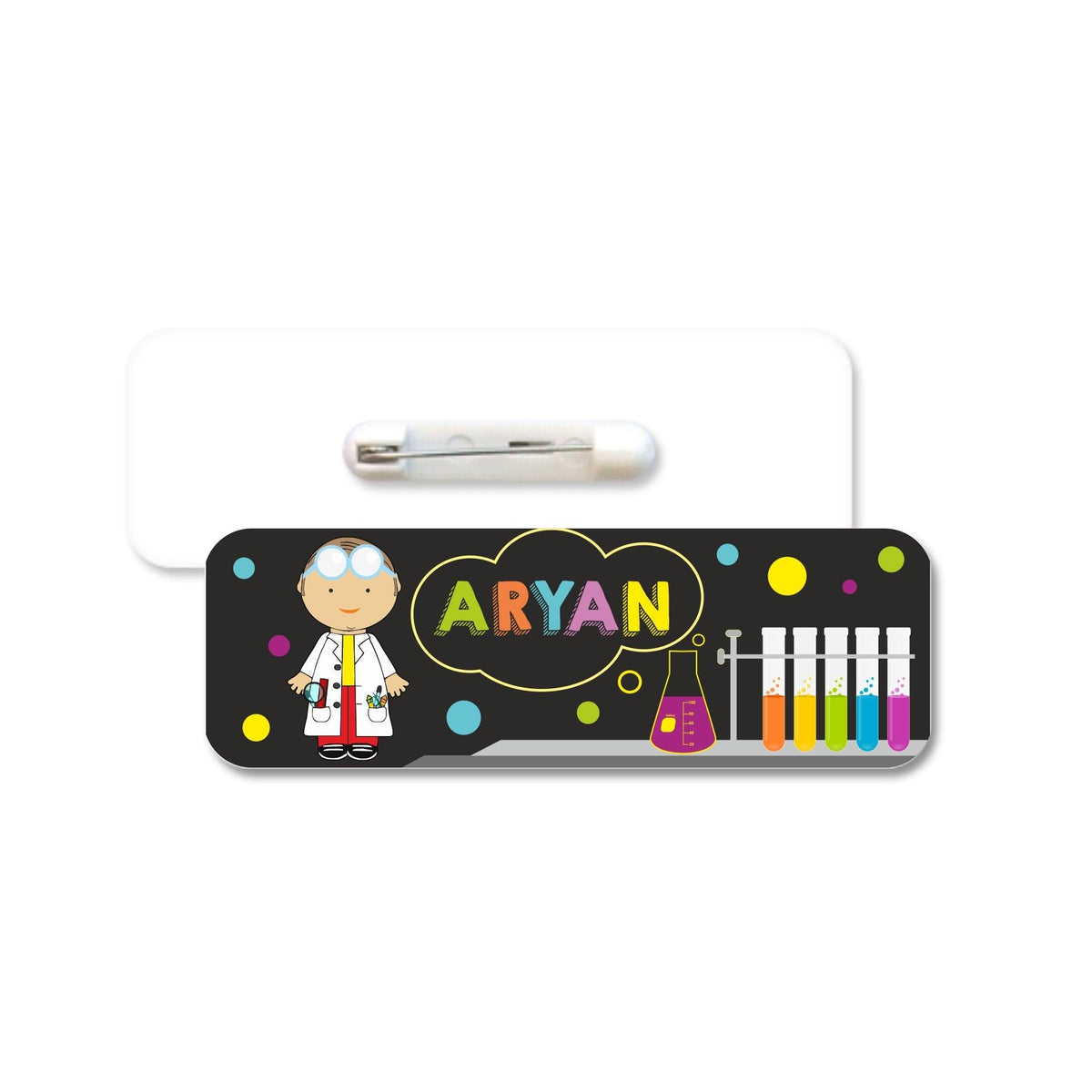 Mad Scientist Badge / Name Tag – PRETTY UR PARTY