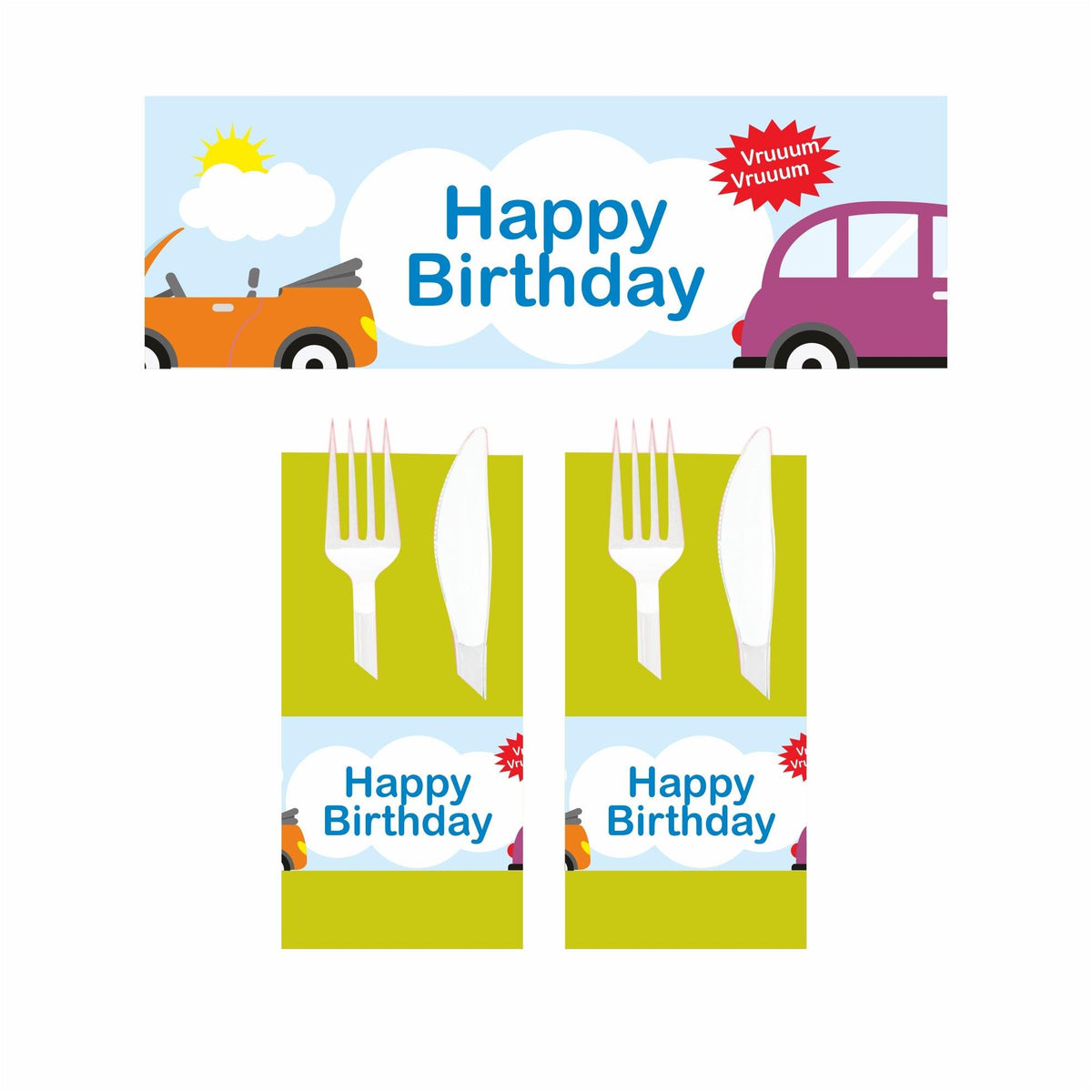 Colorful Cars Theme Napkin Rings – PRETTY UR PARTY