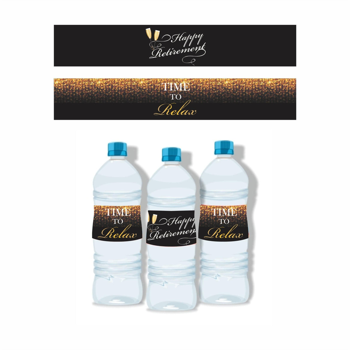 Retirement Water Bottle Labels – PRETTY UR PARTY