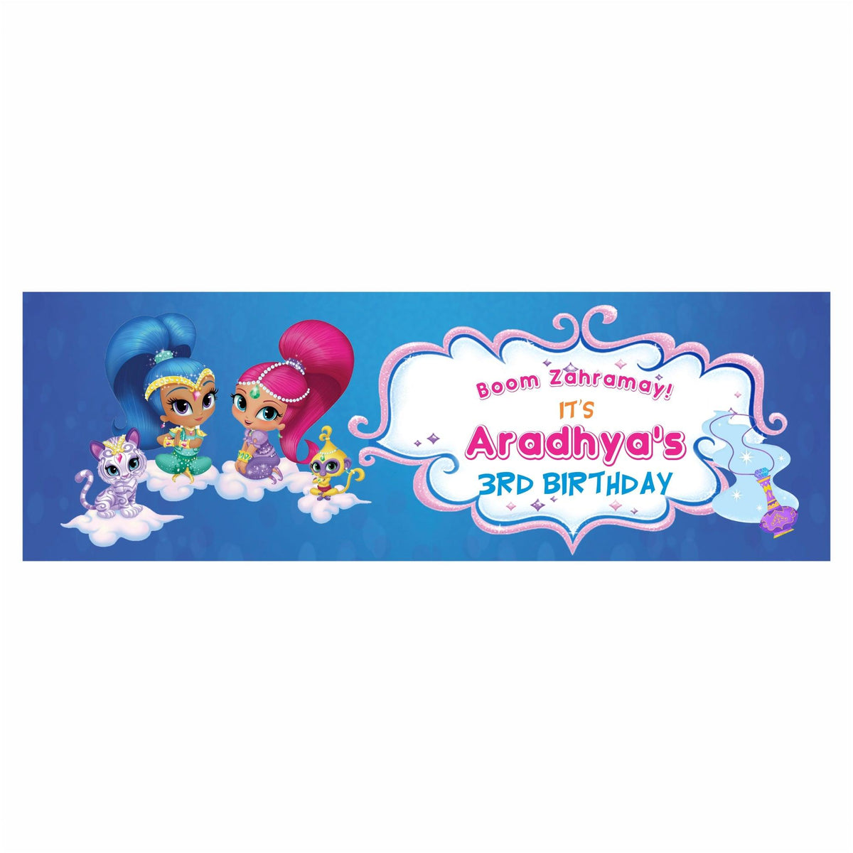 Personalized Shimmer and Shine Theme Banner 30in – PRETTY UR PARTY
