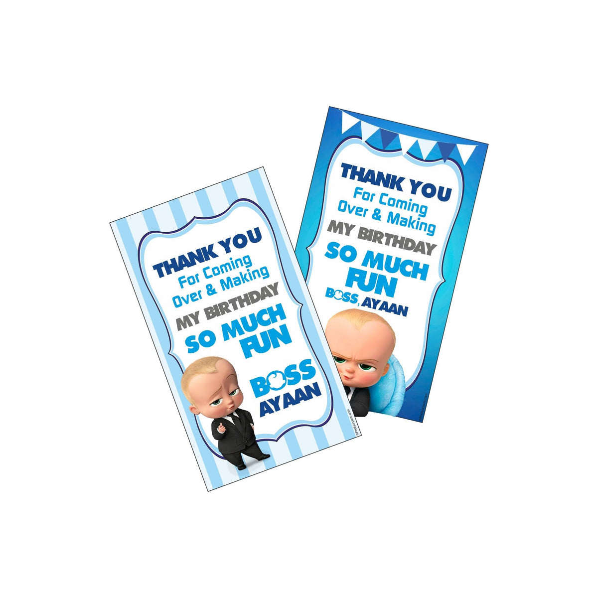 Boss Baby Thankyou Cards | Boss Baby favor tags – PRETTY UR PARTY