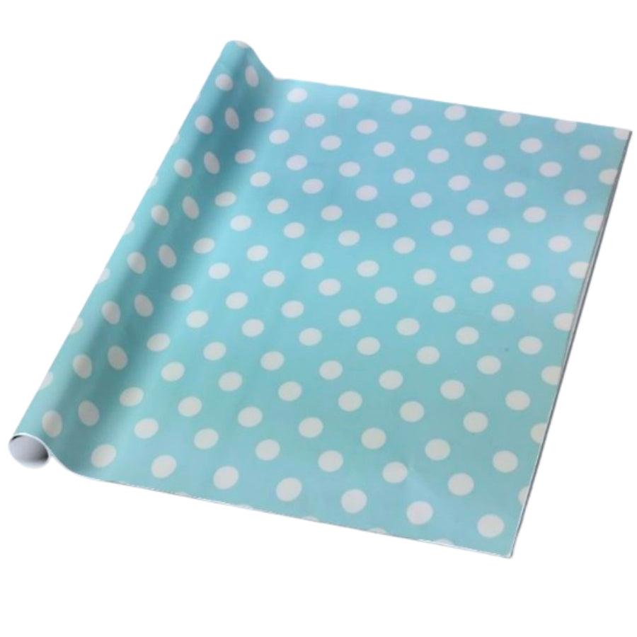 Pastel Blue polka dots Wrapping paper (pack of 5) – PRETTY UR PARTY