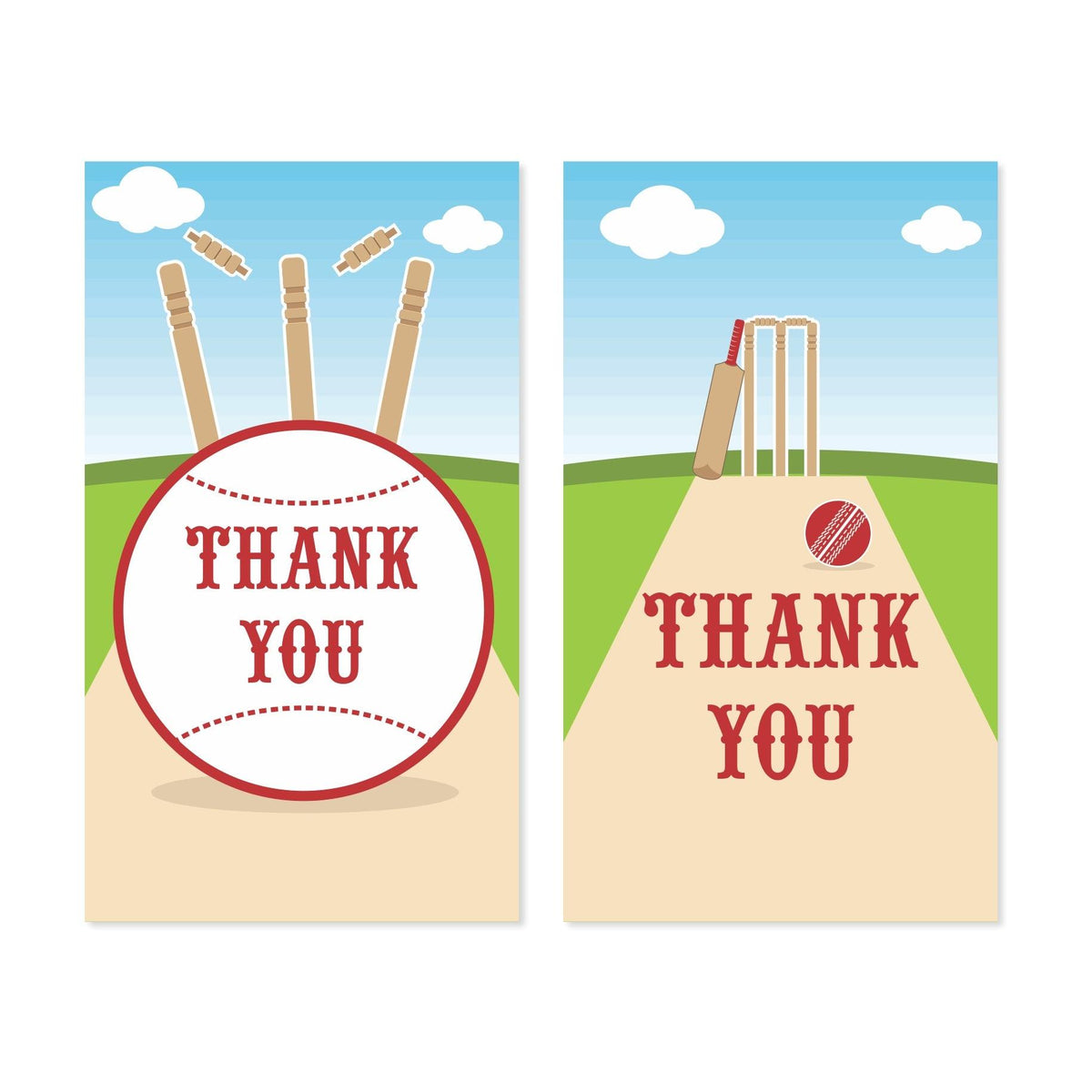 Cricket Theme Thank you Tags | Cricket favour tags – PRETTY UR PARTY