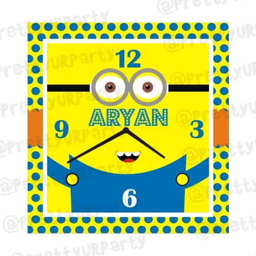 Personalised Minions Clocks | Minions Clocks – PRETTY UR PARTY