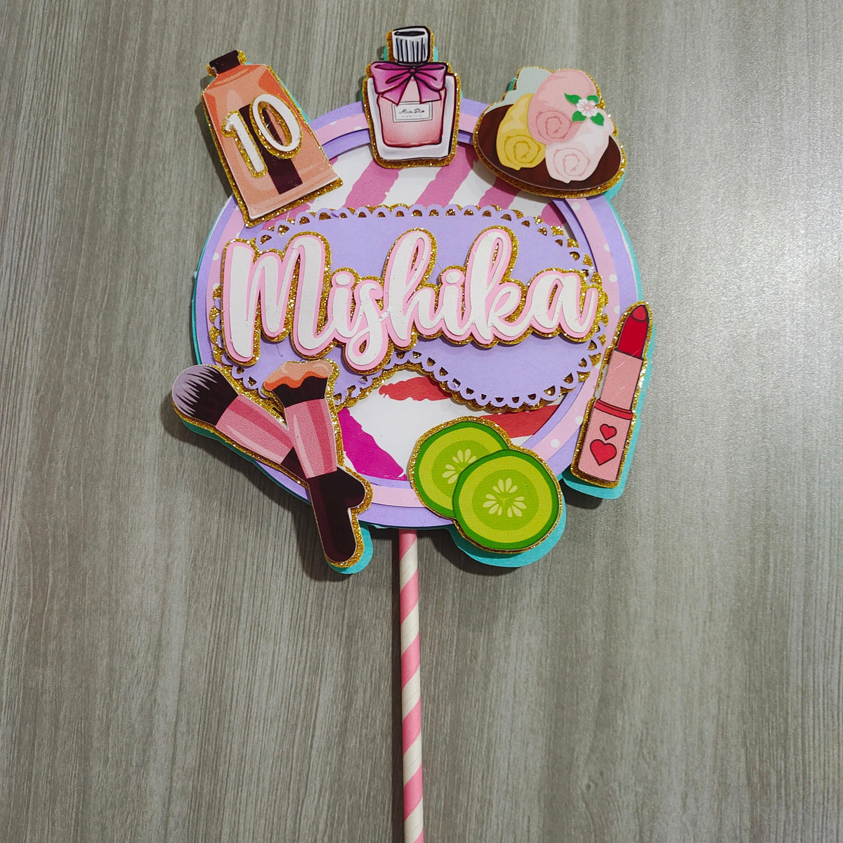 Spa theme Cake Topper – PRETTY UR PARTY