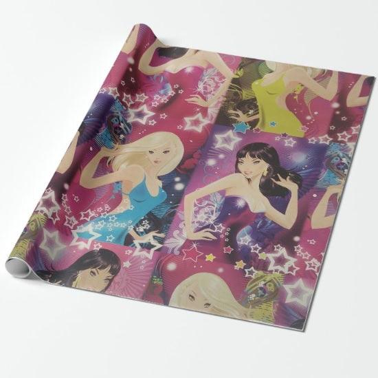 Glam Girls Wrapping paper (pack of 5) – PRETTY UR PARTY