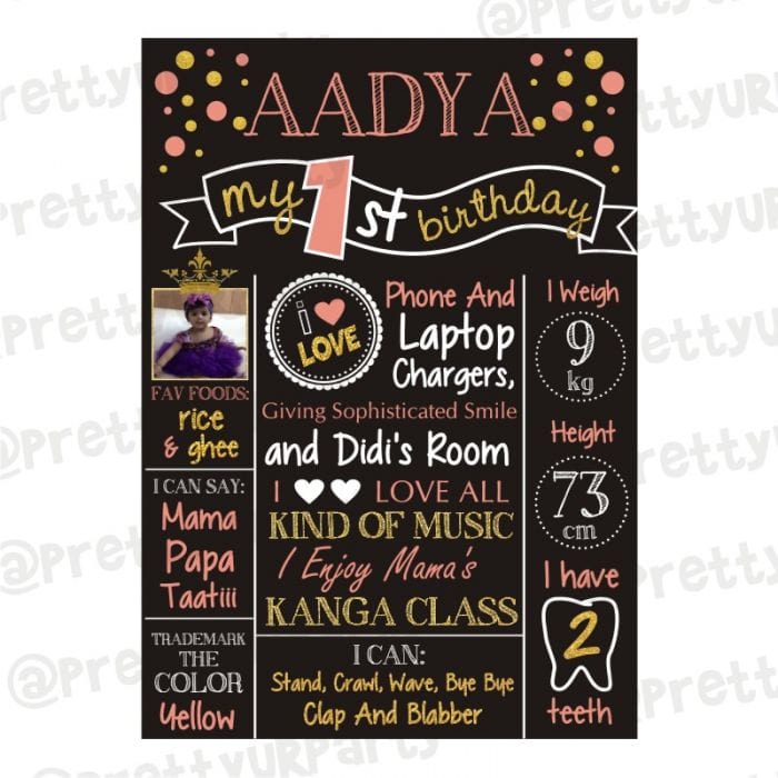 Royal Princess Chalkboard Poster – PRETTY UR PARTY