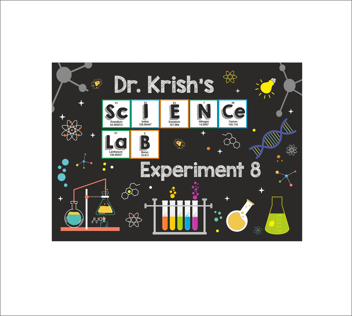 Science Theme Backdrop – PRETTY UR PARTY