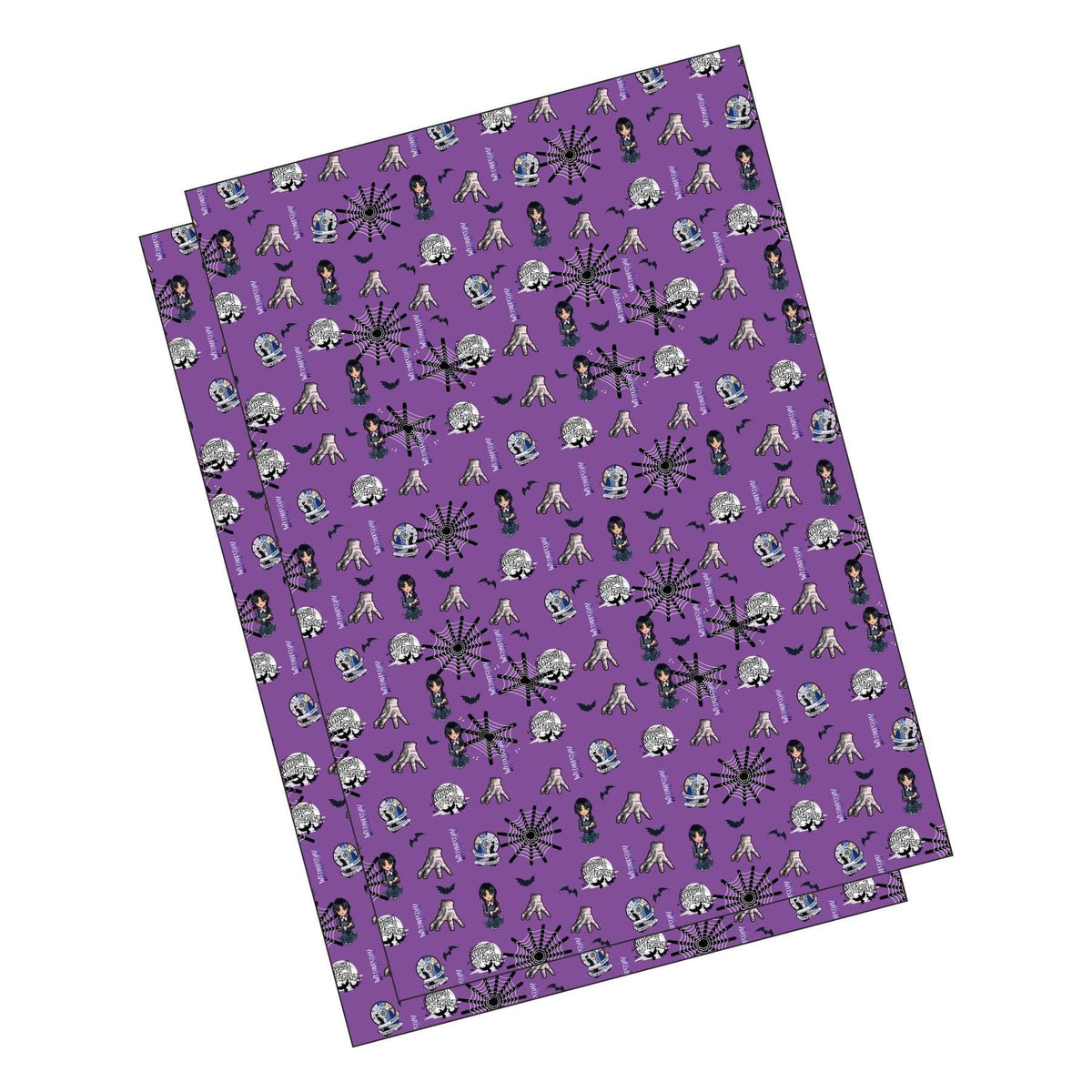 Wednesday theme Wrapping sheet - Pack of 5 – PRETTY UR PARTY