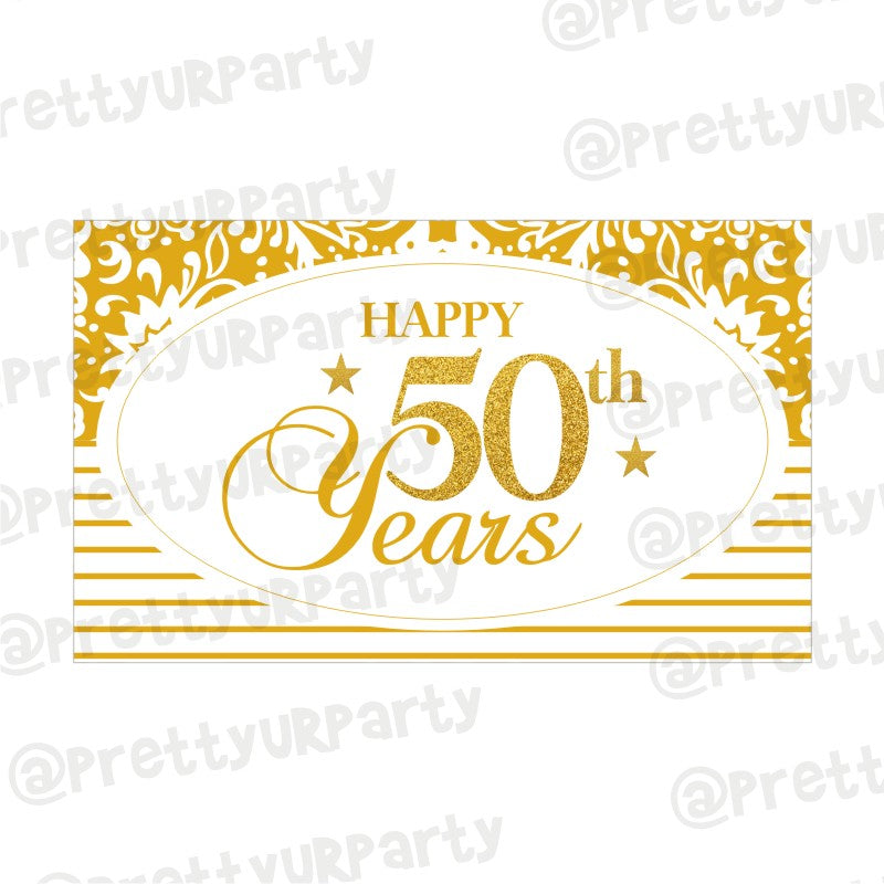 50th Anniversary Backdrop – PRETTY UR PARTY