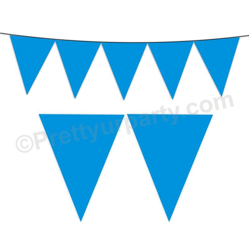 Blue Plain bunting – PRETTY UR PARTY
