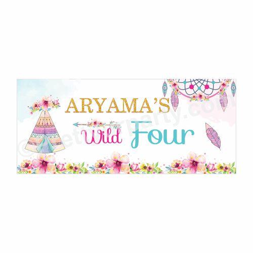 Personalized Boho Theme Banner 30in – PRETTY UR PARTY