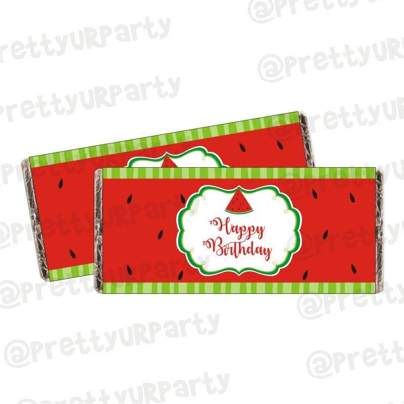 Watermelon Theme Chocolate Wrapper for Parties | Cute & Fun Design ...