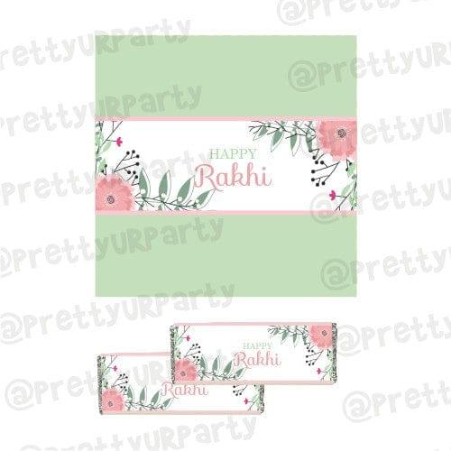Pink Floral Rakhi Theme Chocolate Wrapper for Parties | Cute & Fun ...