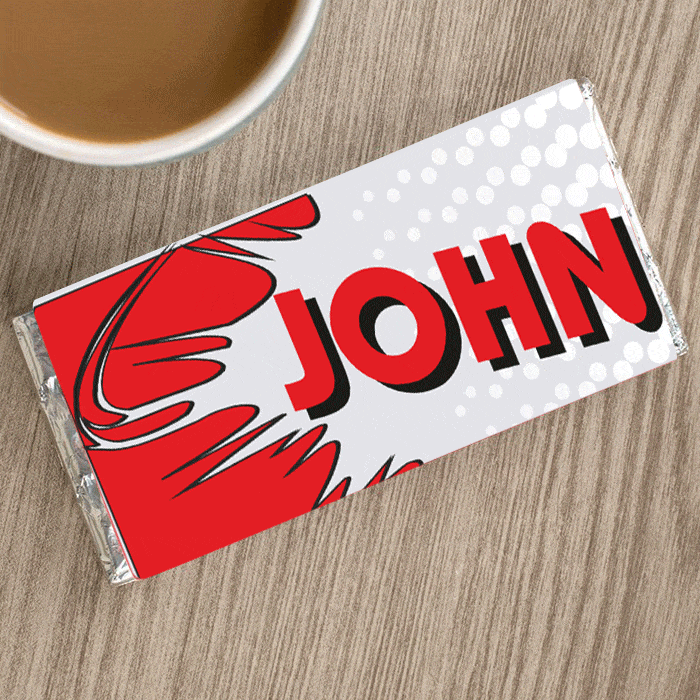 Personalised Texture Design Chocolate Wrapper – PRETTY UR PARTY