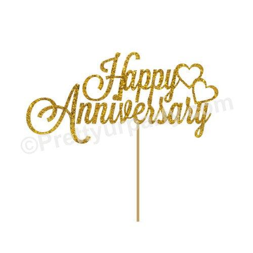 Happy Anniversary Cake Topper – PRETTY UR PARTY