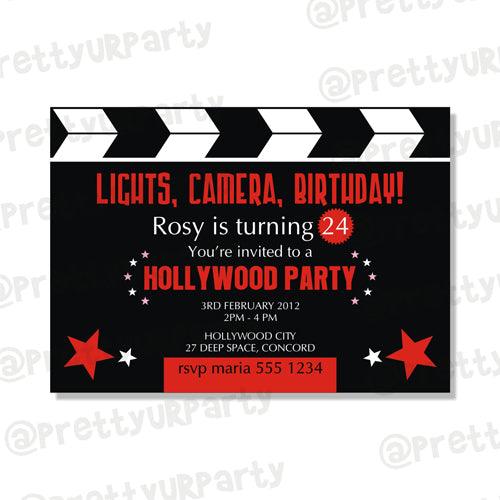 Hollywood Theme Invitations | Hollywood Invites – PRETTY UR PARTY