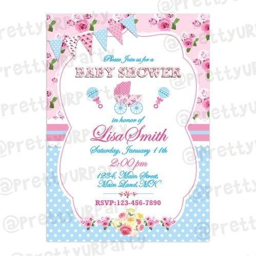Shabby Chic Theme Invitations | Shabby Chic Invites – PRETTY UR PARTY