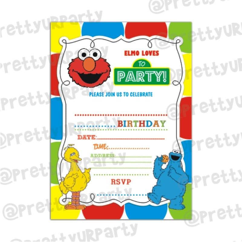 Elmo Theme Invitations | Elmo Invites – PRETTY UR PARTY