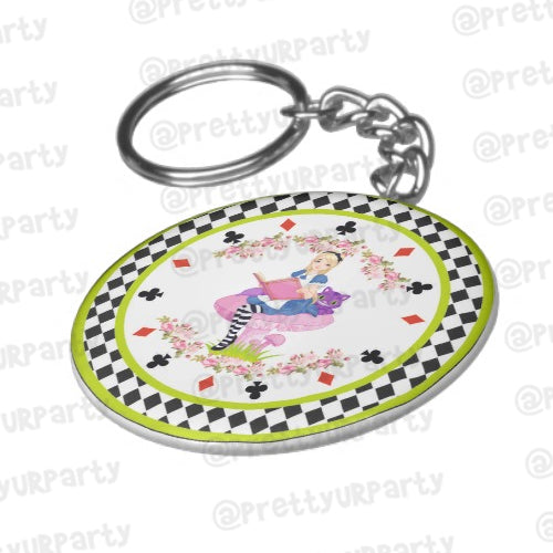 Personalised Alice in Wonderland Keychain – PRETTY UR PARTY