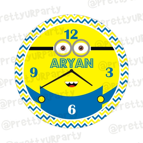 Personalised Minions Clocks | Minions Clocks – PRETTY UR PARTY