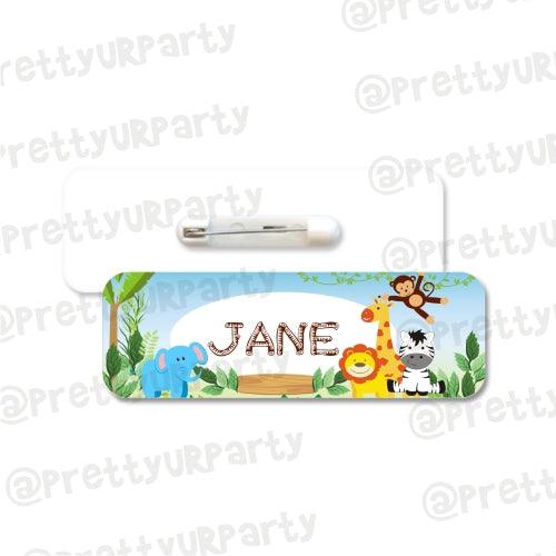 Jungle Theme Badge / Name Tag – PRETTY UR PARTY