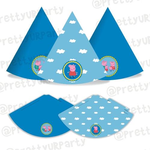 Peppa pig Inspired Theme Hats | Peppa pig Inspired party hats | Peppa ...