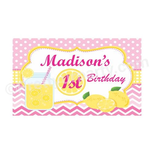 Pink lemonade 1st Birthday Theme Backdrop – PRETTY UR PARTY