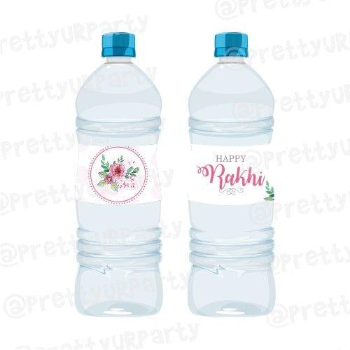 Pink and Green Floral Rakhi Theme Water Bottle Labels – PRETTY UR PARTY