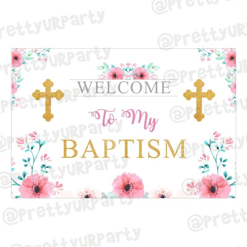 Baptism Entrance Banner | Baptism Sign – PRETTY UR PARTY